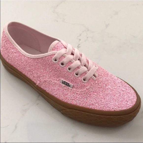 Vans | Shoes | Vans Authentic Icecream Pink Glitter Sneaker Shoes ...